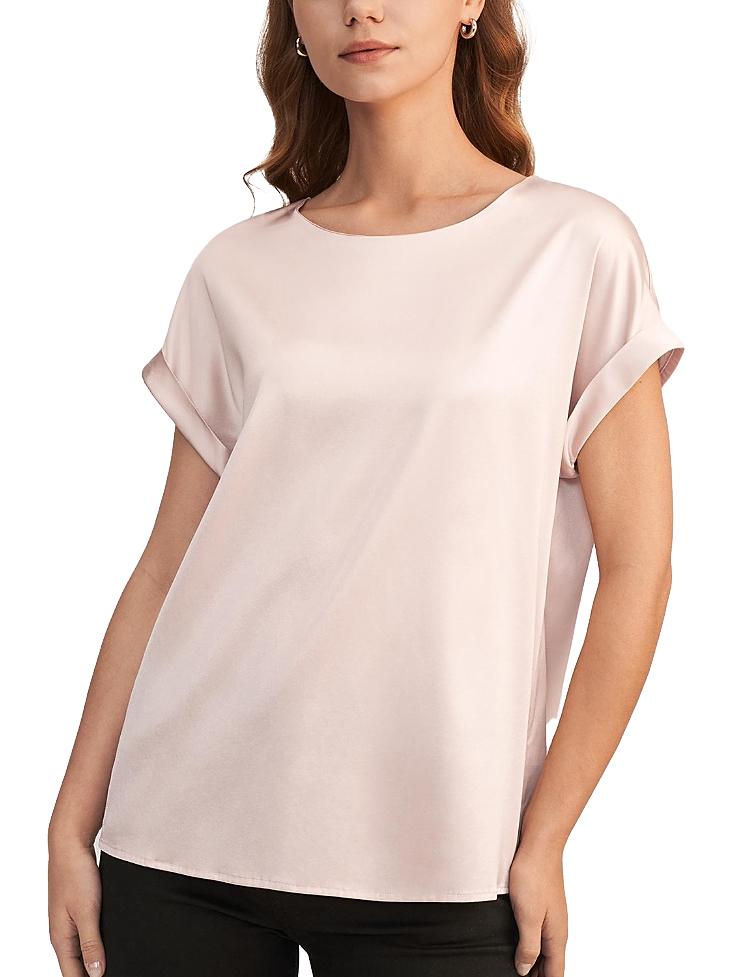 LILYSILK Short Sleeve Round Neck T-Shirt